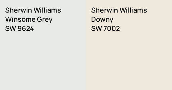 Sherwin Williams Winsome Grey vs. Sherwin Williams Downy comparison