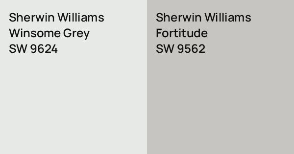 Sherwin Williams Winsome Grey vs. Sherwin Williams Fortitude comparison