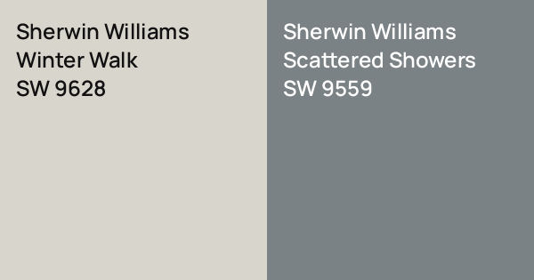 Sherwin Williams Winter Walk vs. Sherwin Williams Scattered Showers ...