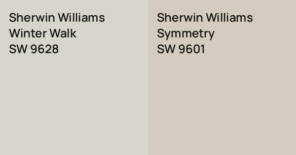 Sherwin Williams Winter Walk vs. Sherwin Williams Symmetry comparison
