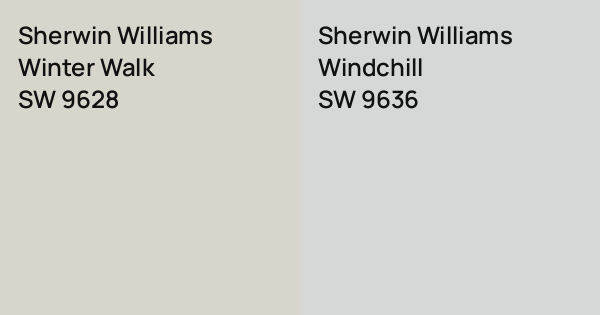 Sherwin Williams Winter Walk vs. Sherwin Williams Windchill comparison