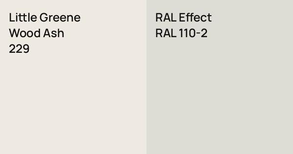 Little Greene Wood Ash vs. RAL Effect RAL 110-2 comparison