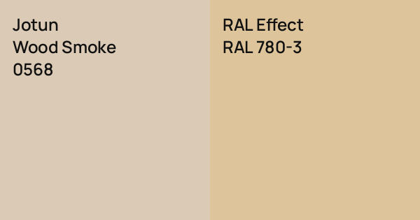 Jotun Wood Smoke vs. RAL Effect RAL 780-3 comparison