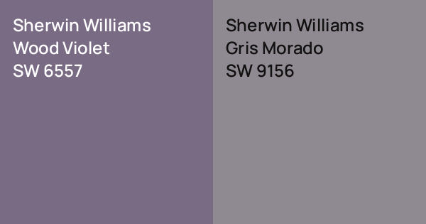 Sherwin Williams Wood Violet vs. Sherwin Williams Gris Morado comparison