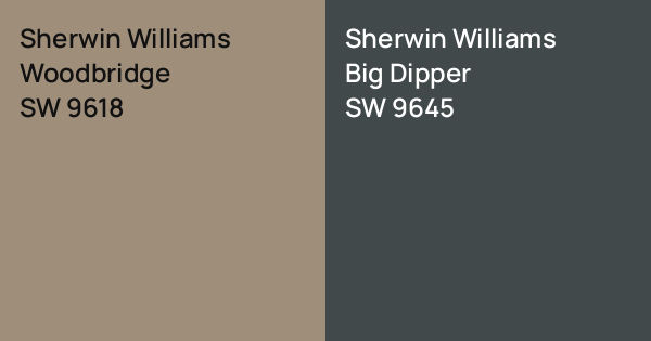 Sherwin Williams Woodbridge vs. Sherwin Williams Big Dipper comparison
