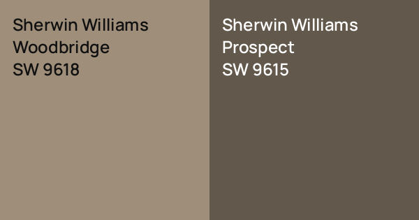 Sherwin Williams Woodbridge vs. Sherwin Williams Prospect comparison