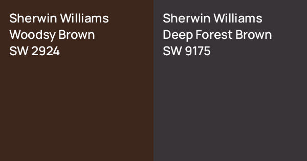 Sherwin Williams Woodsy Brown vs. Sherwin Williams Deep Forest Brown ...