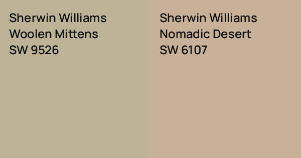 Sherwin Williams Woolen Mittens vs. Sherwin Williams Nomadic Desert ...