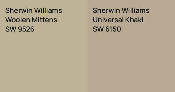 Sherwin Williams Woolen Mittens vs. Sherwin Williams Universal Khaki ...