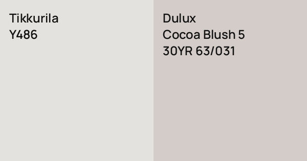 Tikkurila Y486 vs. Dulux Cocoa Blush 5 comparison