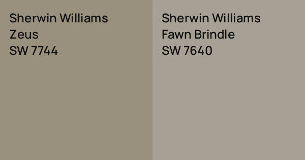 Sherwin Williams Zeus vs. Sherwin Williams Fawn Brindle comparison