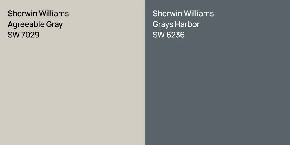 Sherwin Williams Agreeable Gray vs. Sherwin Williams Grays Harbor ...