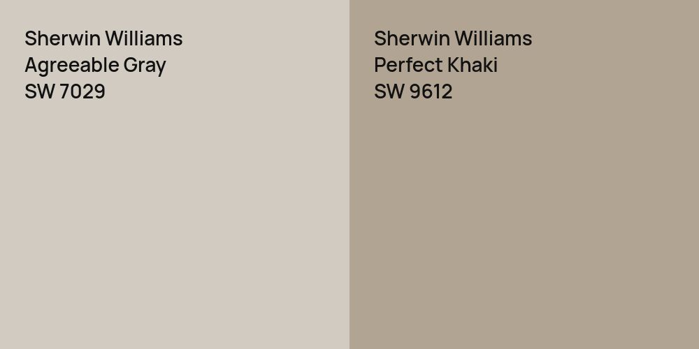 Sherwin Williams Agreeable Gray vs. Sherwin Williams Perfect Khaki ...
