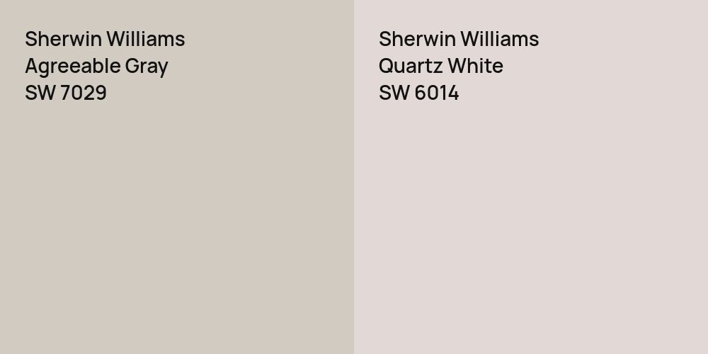 Sherwin Williams Agreeable Gray vs. Sherwin Williams Quartz White ...