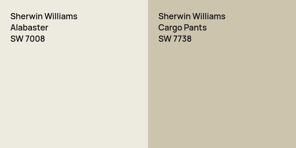 Sherwin Williams Alabaster vs. Sherwin Williams Cargo Pants comparison