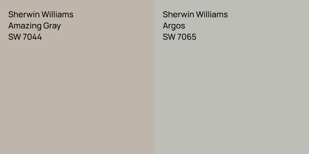Sherwin Williams Amazing Gray vs. Sherwin Williams Argos comparison