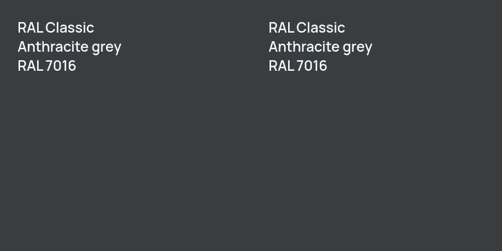 RAL Classic Anthracite grey vs. RAL Classic Anthracite grey comparison