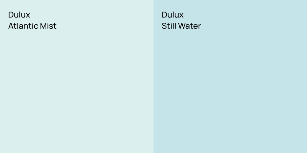 Dulux Atlantic Mist vs. Dulux Still Water comparison