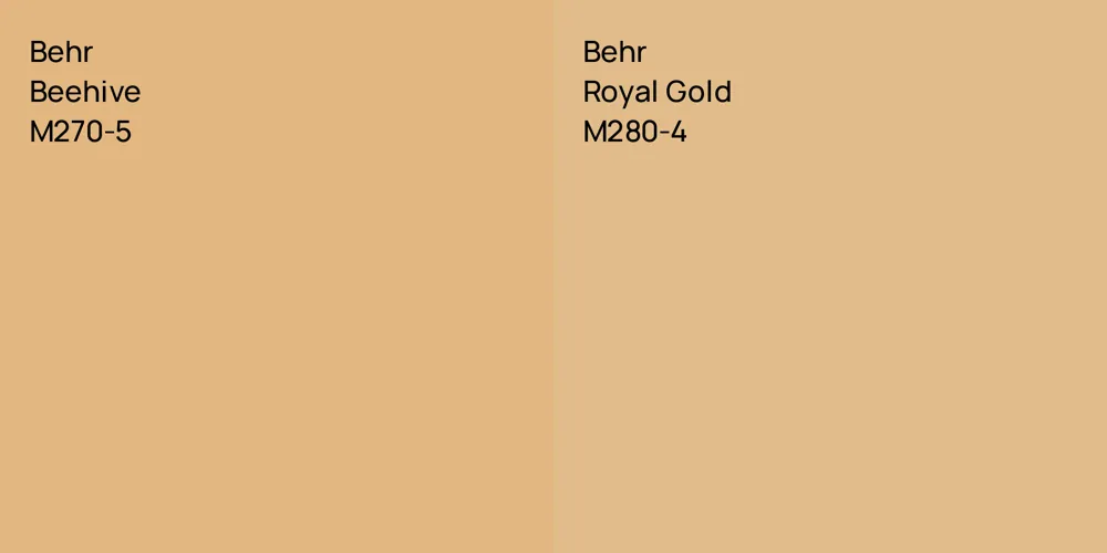 Behr Beehive vs. Behr Royal Gold comparison