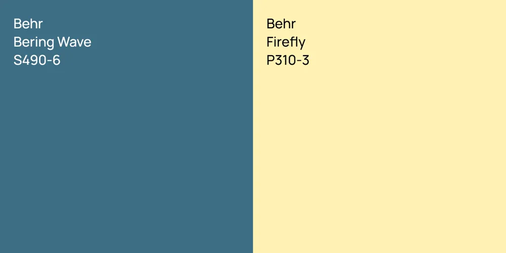 Behr Bering Wave vs. Behr Firefly comparison