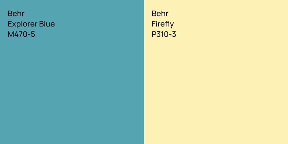 Behr Explorer Blue vs. Behr Firefly comparison