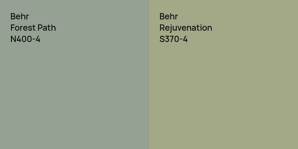 Behr Forest Path vs. Behr Rejuvenation comparison