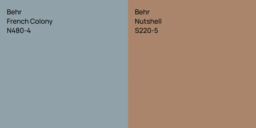 Behr French Colony vs. Behr Nutshell comparison