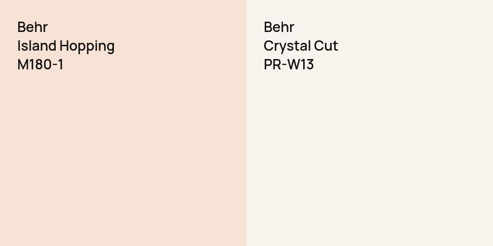 Behr Island Hopping vs. Behr Crystal Cut comparison