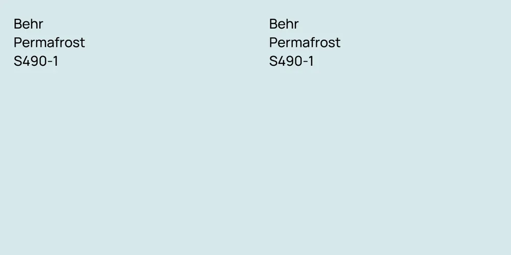 Behr Permafrost vs. Behr Permafrost comparison
