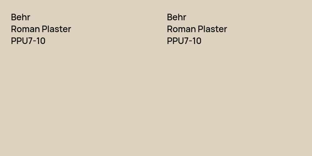 Behr Roman Plaster vs. Behr Roman Plaster comparison
