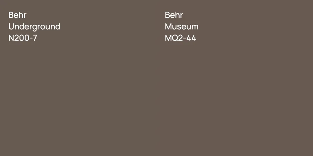 Behr Underground vs. Behr Museum comparison