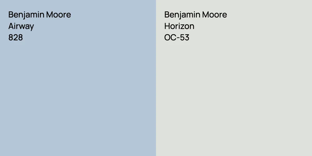 Benjamin Moore Airway vs. Benjamin Moore Horizon comparison