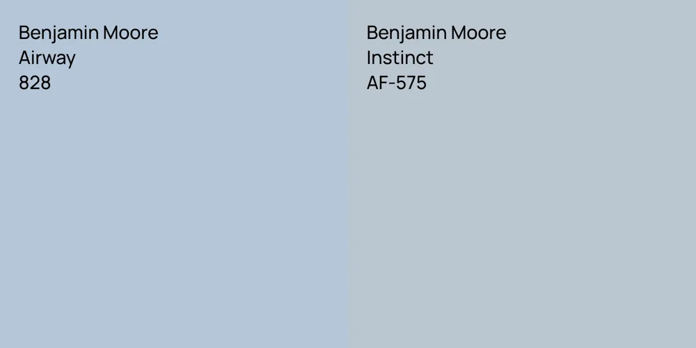 Benjamin Moore Airway vs. Benjamin Moore Instinct comparison