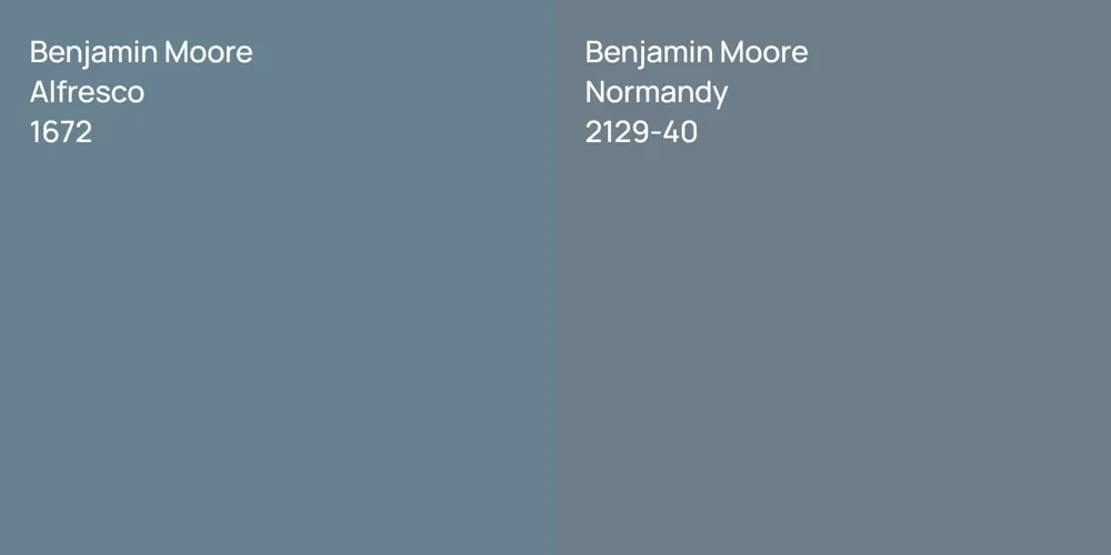 Benjamin Moore Alfresco vs. Benjamin Moore Normandy comparison