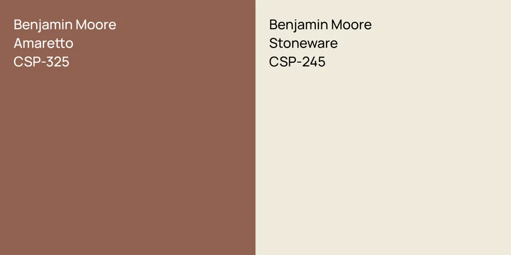 Benjamin Moore Amaretto vs. Benjamin Moore Stoneware comparison