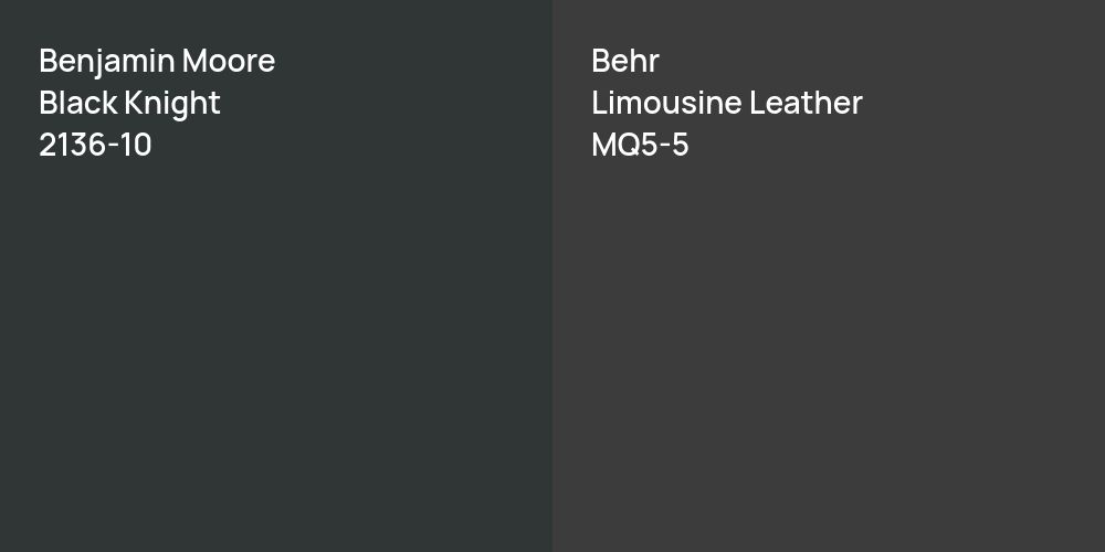 Behr Limousine Leather Vs Black