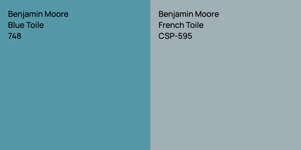 Benjamin Moore Blue Toile vs. Benjamin Moore French Toile comparison