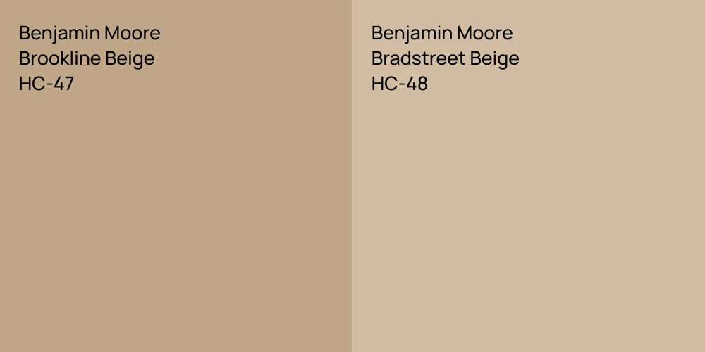 Benjamin Moore Brookline Beige vs. Benjamin Moore Bradstreet Beige ...