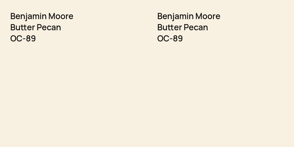 Benjamin Moore Butter Pecan vs. Benjamin Moore Butter Pecan comparison