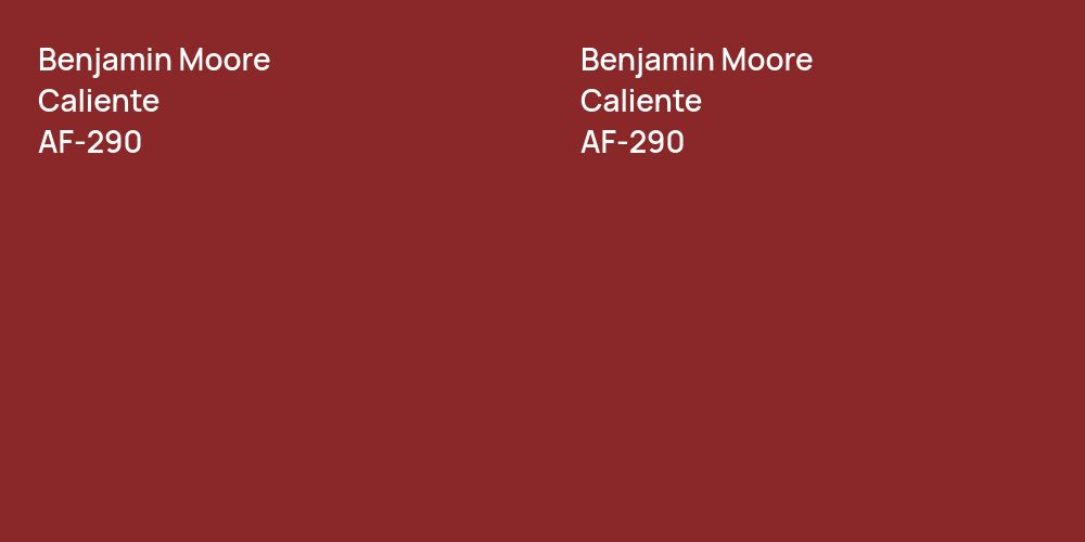 Benjamin Moore Caliente vs. Benjamin Moore Caliente comparison