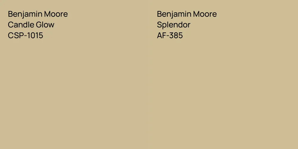 Benjamin Moore Candle Glow vs. Benjamin Moore Splendor comparison