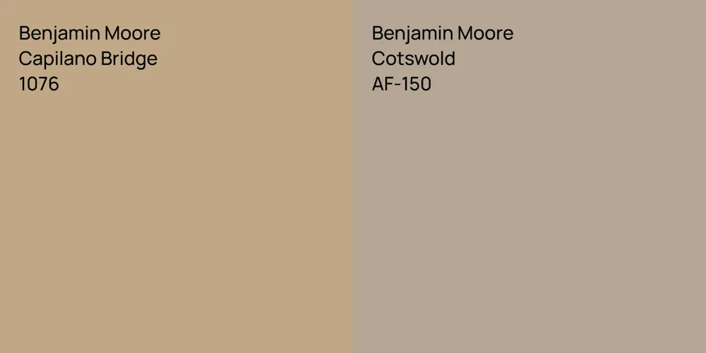 Benjamin Moore Capilano Bridge vs. Benjamin Moore Cotswold comparison
