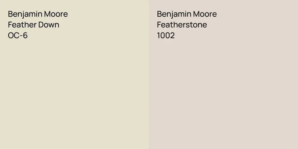 Benjamin Moore Feather Down vs. Benjamin Moore Featherstone comparison