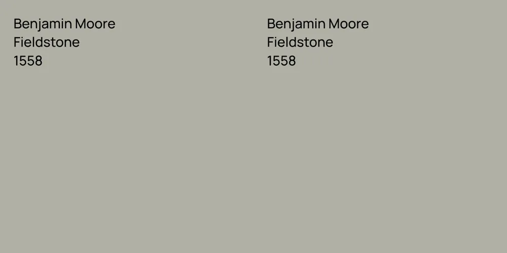 Benjamin Moore Fieldstone vs. Benjamin Moore Fieldstone comparison