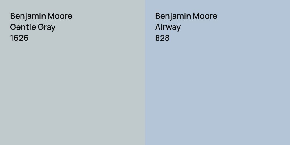 Benjamin Moore Gentle Gray vs. Benjamin Moore Airway comparison