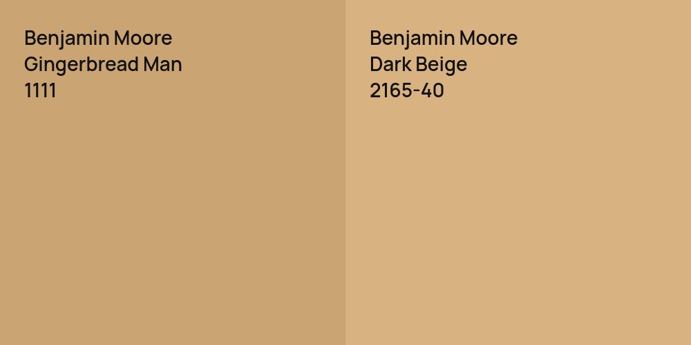 Benjamin Moore Gingerbread Man vs. Benjamin Moore Dark Beige comparison