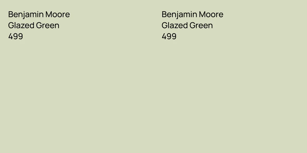 Benjamin Moore Glazed Green vs. Benjamin Moore Glazed Green comparison
