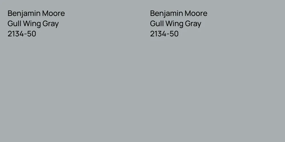 Benjamin Moore Gull Wing Gray vs. Benjamin Moore Gull Wing Gray comparison