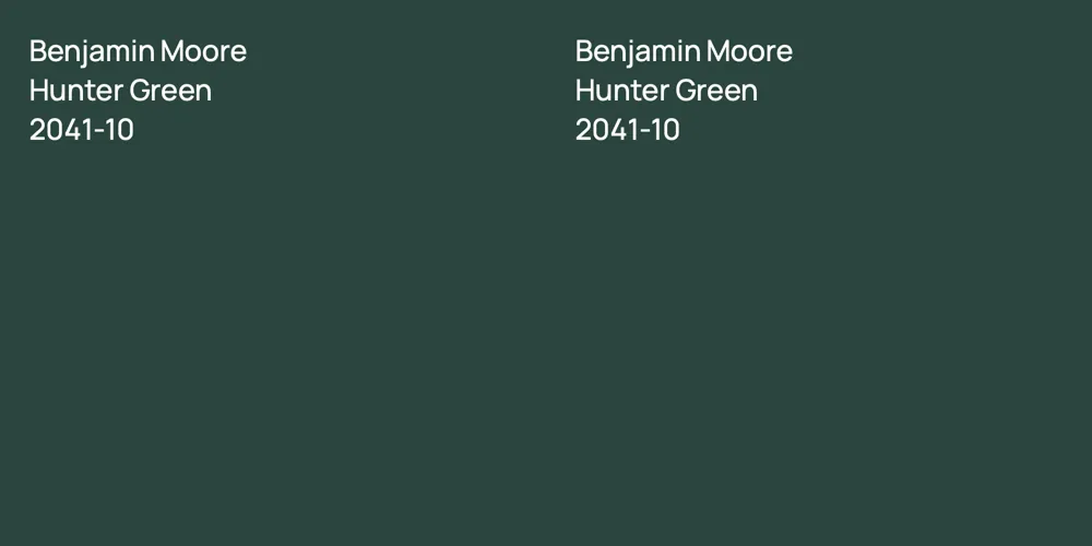 Benjamin Moore Hunter Green vs. Benjamin Moore Hunter Green comparison