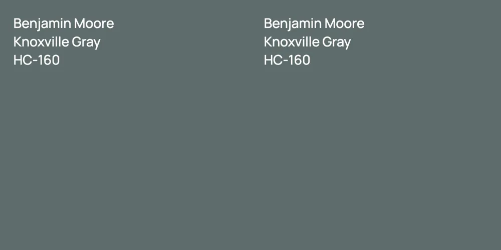 Benjamin Moore Knoxville Gray vs. Benjamin Moore Knoxville Gray comparison